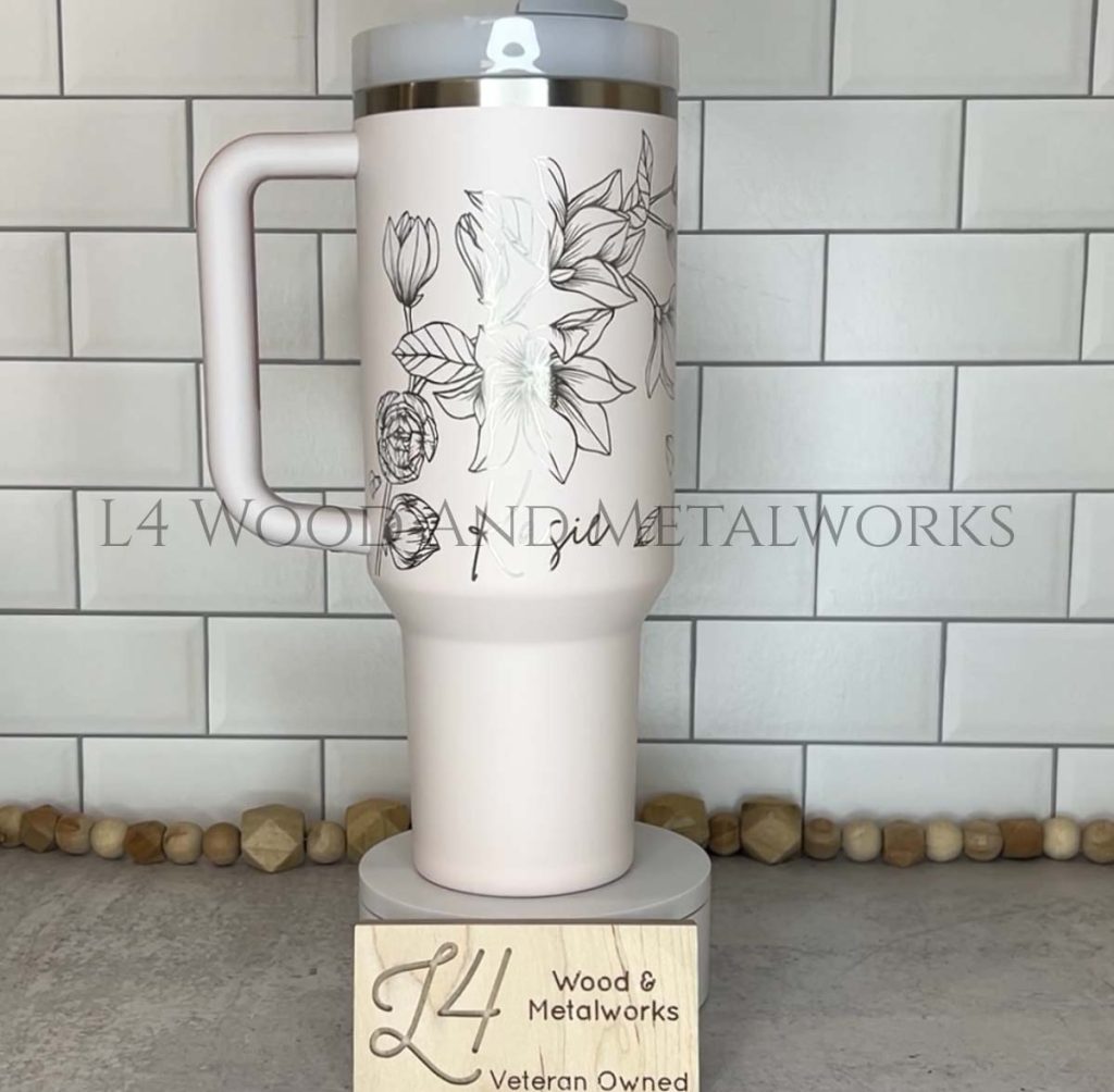 Engraved Stanley Tumblers | L4 Laser Engraving and Metal Art