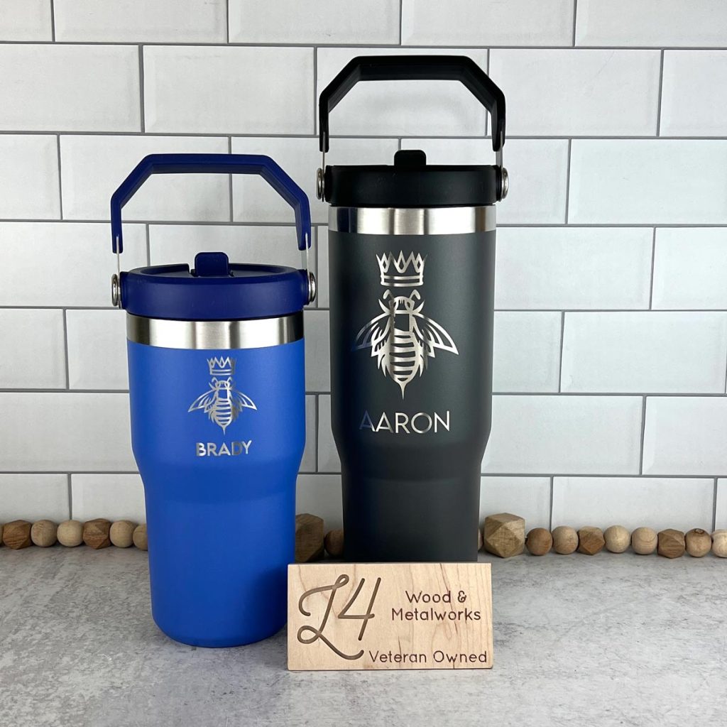 Custom Laser Engraved Water Bottles $25+ | L4 Laser Engraving and Metal Art